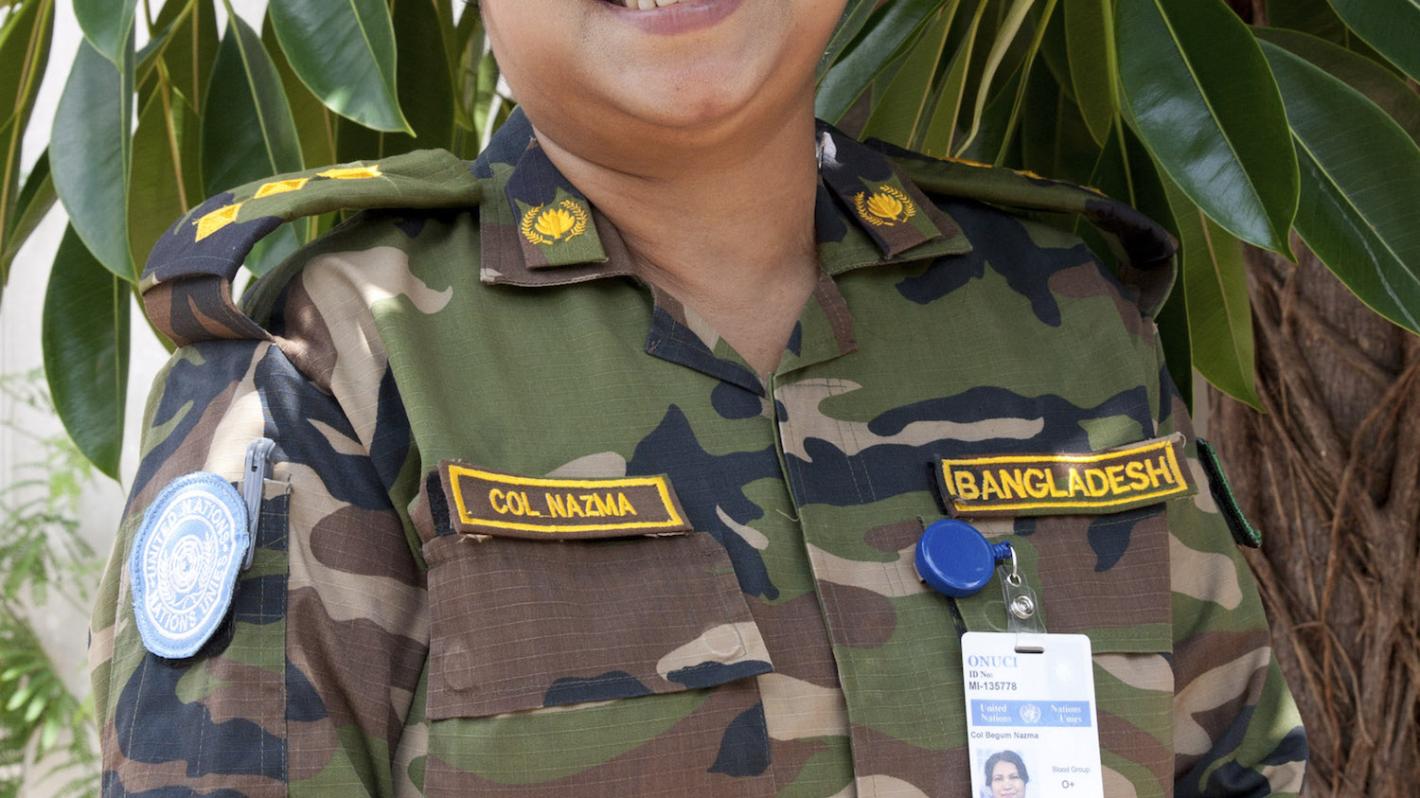 Colonel Nazma Begum, Commander of UNOCI Bangladeshi Contingent is the ...